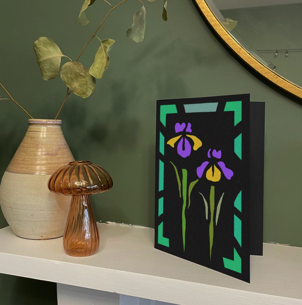Iris card stencil – Art Shop